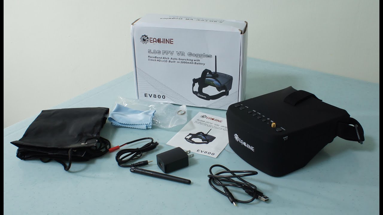 Eachine EV800 5.8G FPV VR Goggles Video Review from banggood.com - YouTube