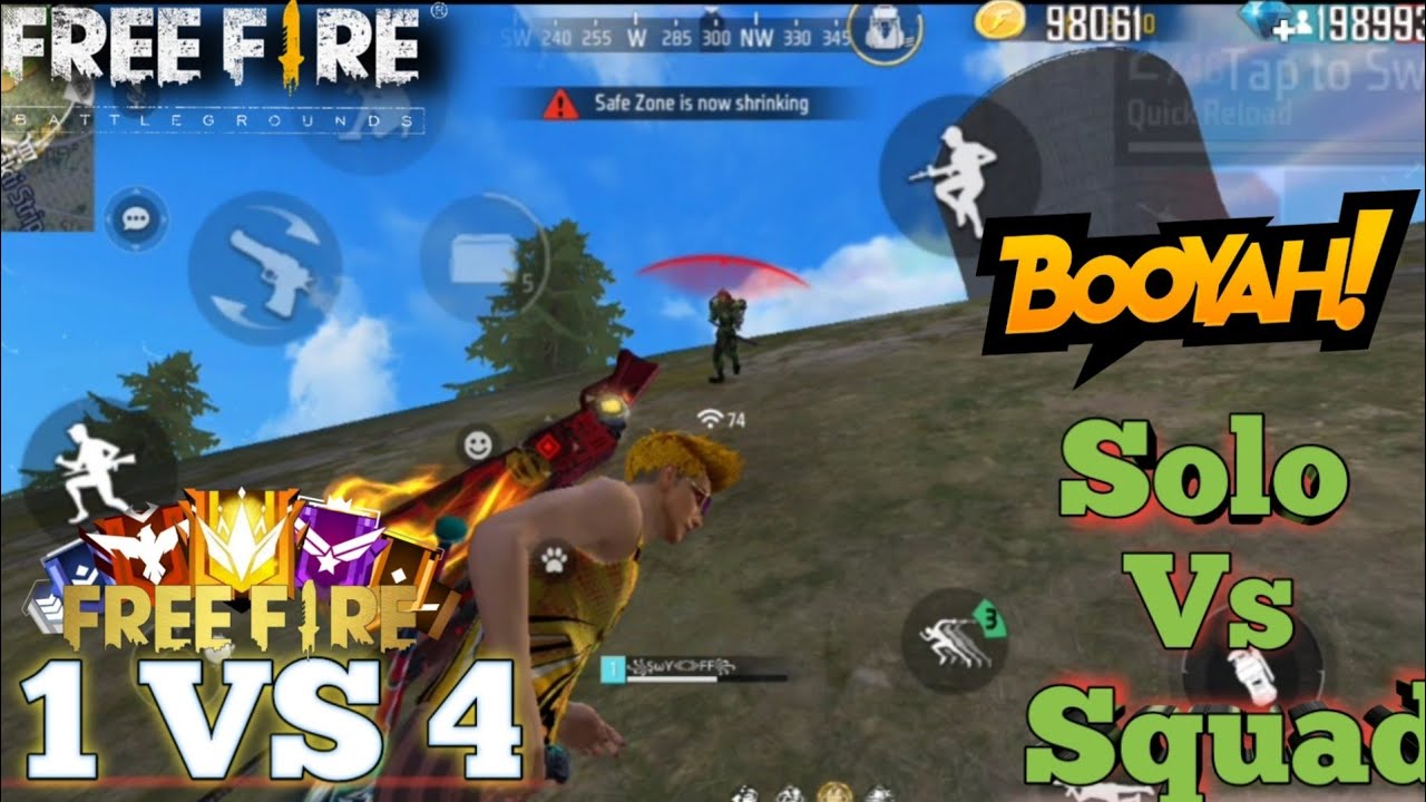 Free Fire Solo Vs Squad Gameplay | Free Fire Gameplay | Free Fire Video ...