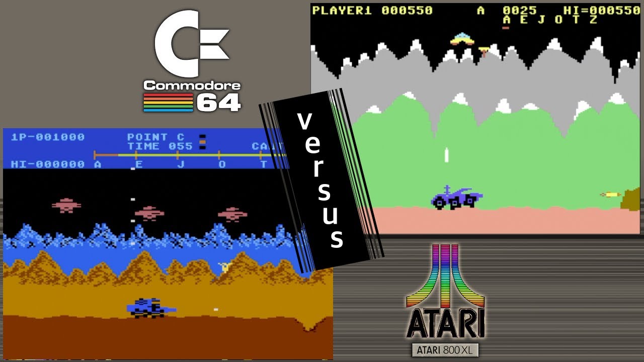 C64 vs. Atari 800XL - 8 games from 1983 - YouTube