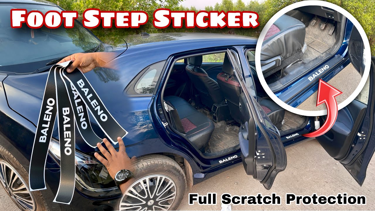 Car Door Sill Sticker | Baleno Carbon Fibre Wrap 😍 - YouTube