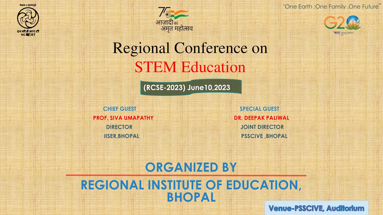 Regional Conference on STEM Education (RCSE-2023) Hybrid Mode Inaugural ...