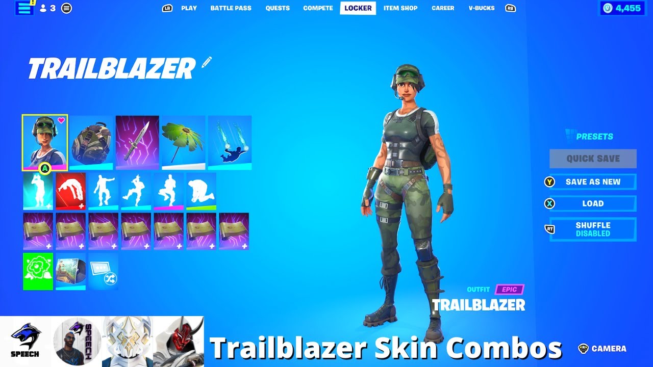 Trailblazer Skin Combos Fortnite Battle Royale Youtube