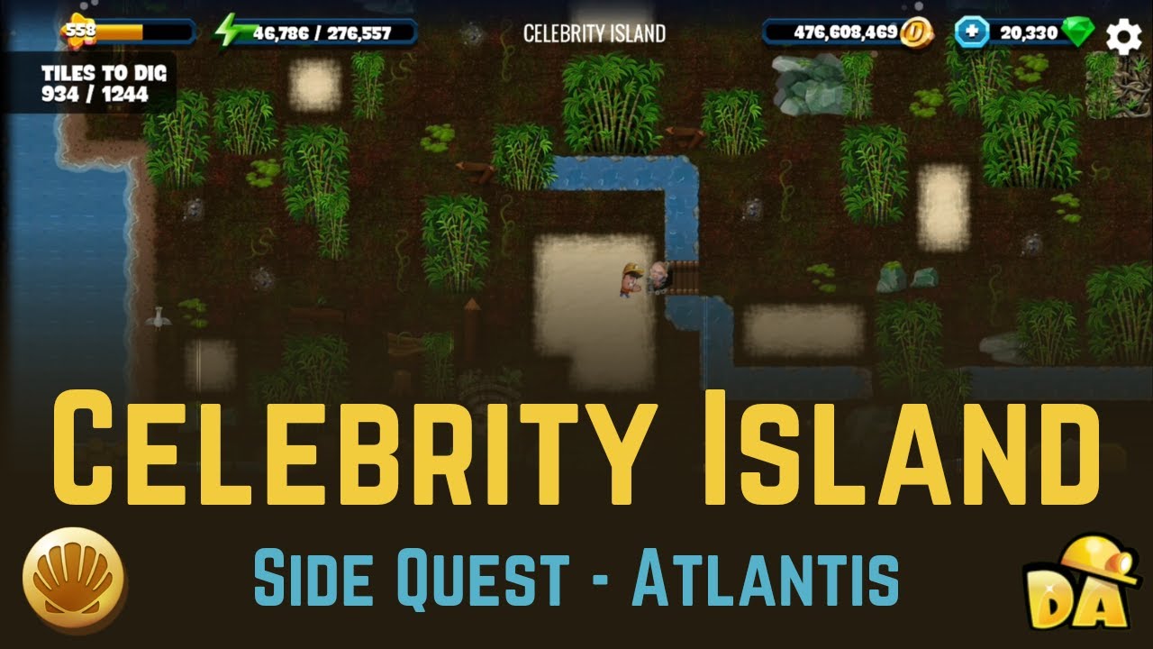 Celebrity Island - Atlantis Side Quest - Diggy's Adventure - YouTube