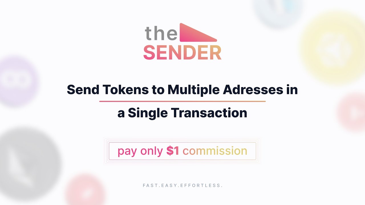 Send Tokens to Everyone with One Transaction! - TheSender.App - YouTube