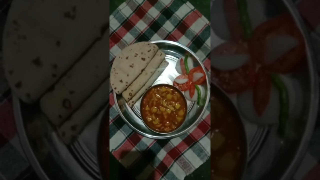Arbi ki Tari wali sabji aur roti #shorts - YouTube