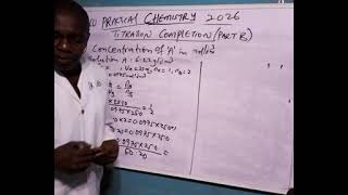 Neco Chemistry Practical 2026 Titration