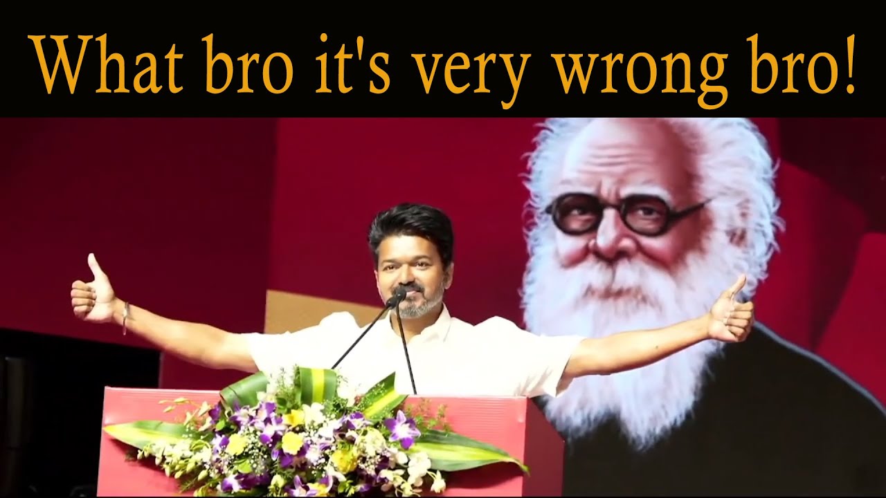 What bro it's very wrong bro! அரசியல் கொள்கை எனிமி விஜய் பேச்சு | TVK ...