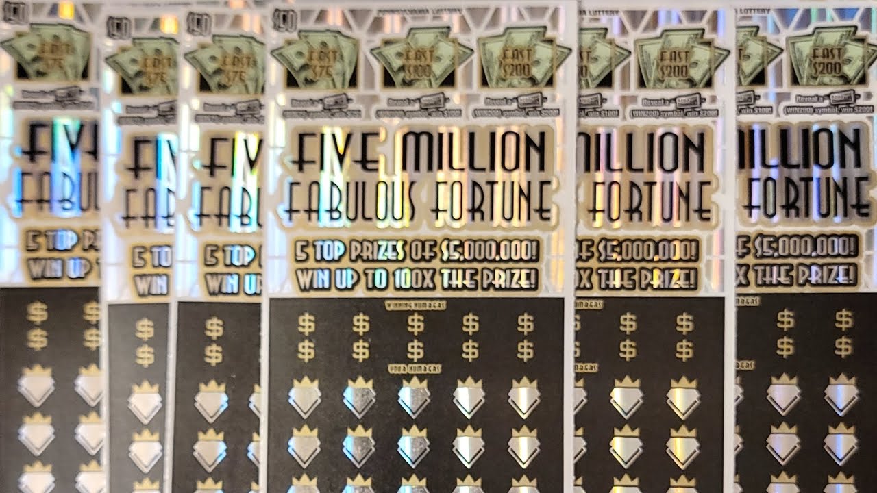 $300 OF FIVE MILLION FABULOUS FORTUNE PA LOTTERY $50 SCRATCH OFF TICKET ...
