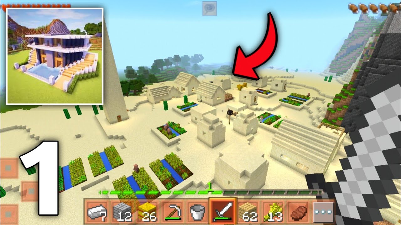 Craft World - Master Block 3D - Survival Gameplay 👍Part 1 ( VILLAGE 😍 ...