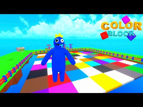 PLAYING COLOUR BLOCK in ROBLOX with BLUE from RAINBOW FRIENDS - YouTube