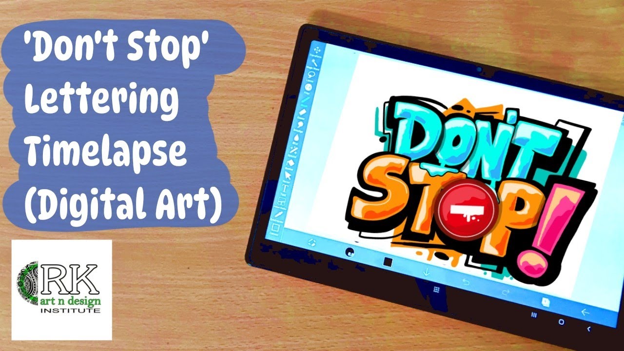 'Don't Stop' Lettering Timelapse - Digital Art - YouTube