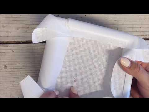 How to do a single strand loop start in cross stitch - YouTube