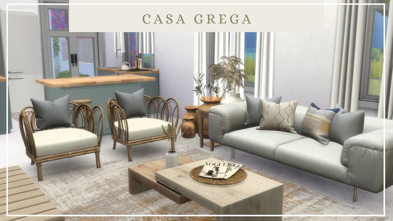 CASA GREGA para uma pequena família | THE SIMS 4 | CC SPEED BUILD - YouTube