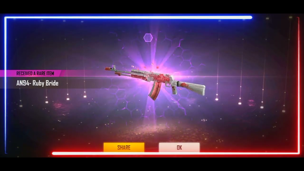 #crates unboxing Free Fire AN94 Ruby Bride ️ #unexpected 🤯 # ...