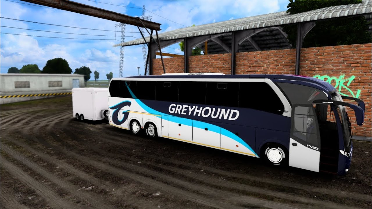 neobus new road n10 | greyhound bus mod ets2 | pulling trailer | africa ...