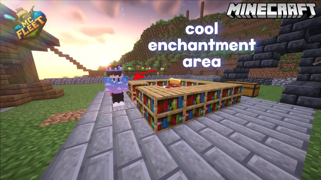 I MAKE SUPER COOL ENCHANTMENT AREA IN MINECRAFT MCFLEET SERVER - YouTube