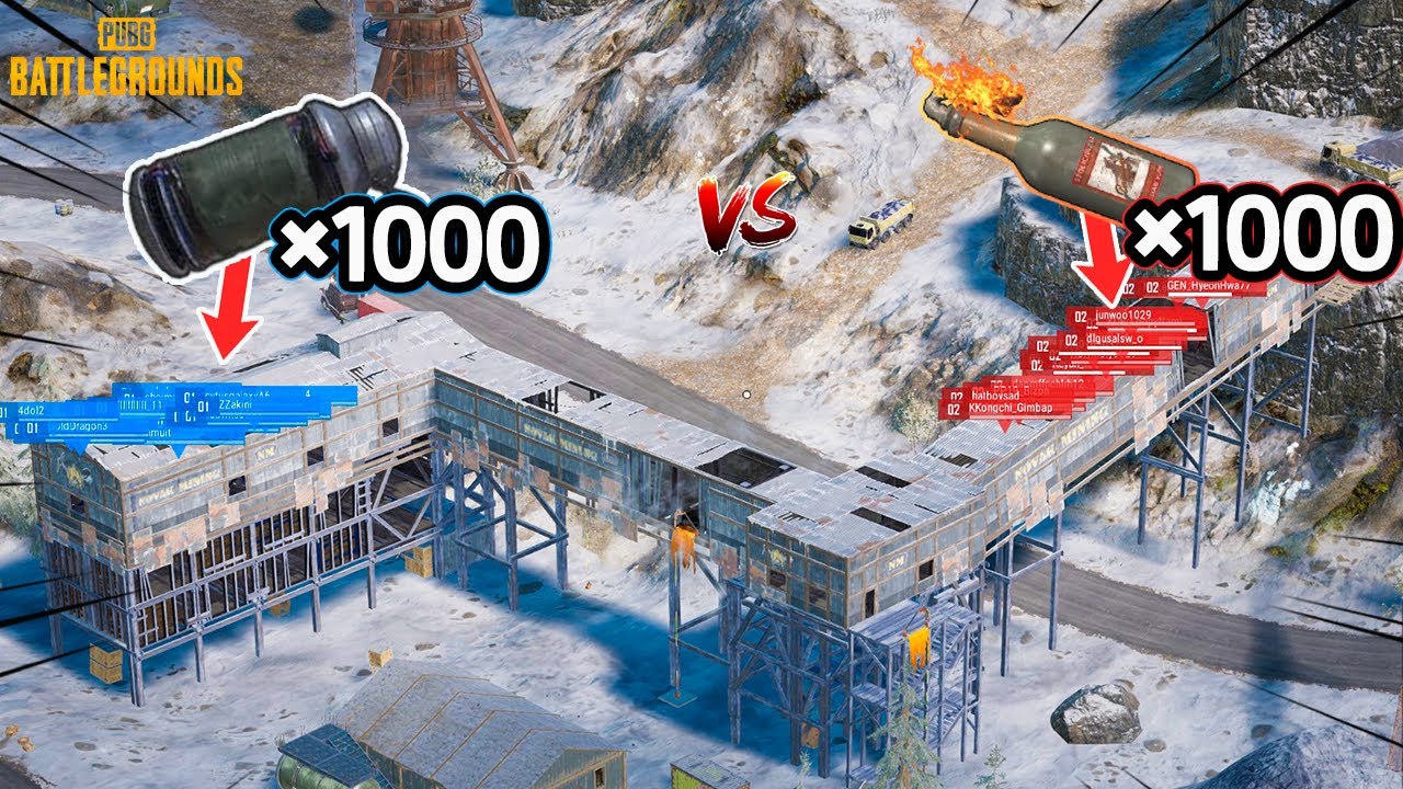 와!! 이거 진짜 궁금했다! 블루존 수류탄 vs 화염병 !! BLUE ZONE GRENADE vs Molotov cocktail ...
