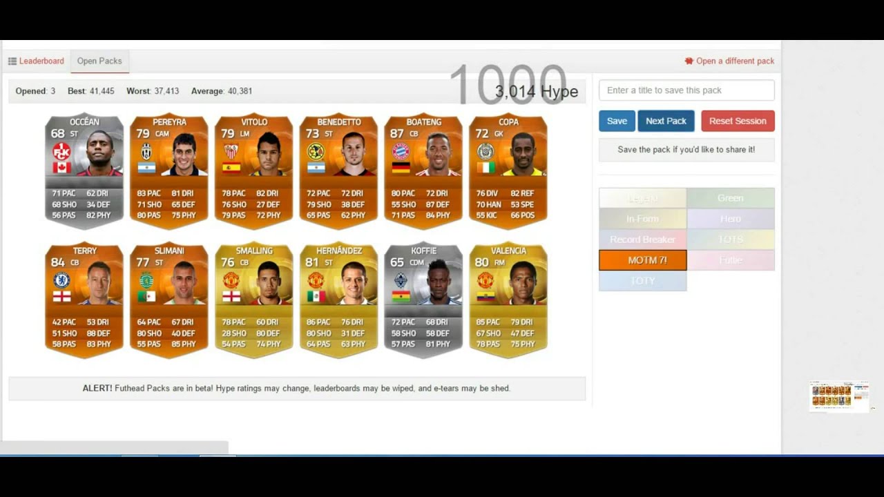 fifa pack simulator on futhead!!!!! - YouTube