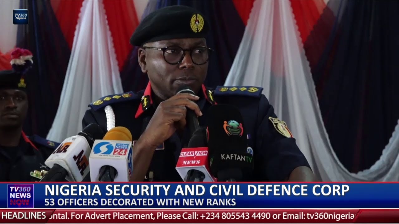 53 NSCDC officers decorated with new ranks - YouTube