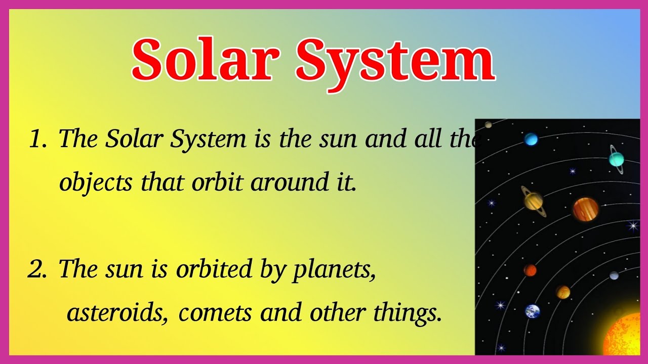 10 Lines on Solar System! Essay on Solar System! World of Essay Speech ...