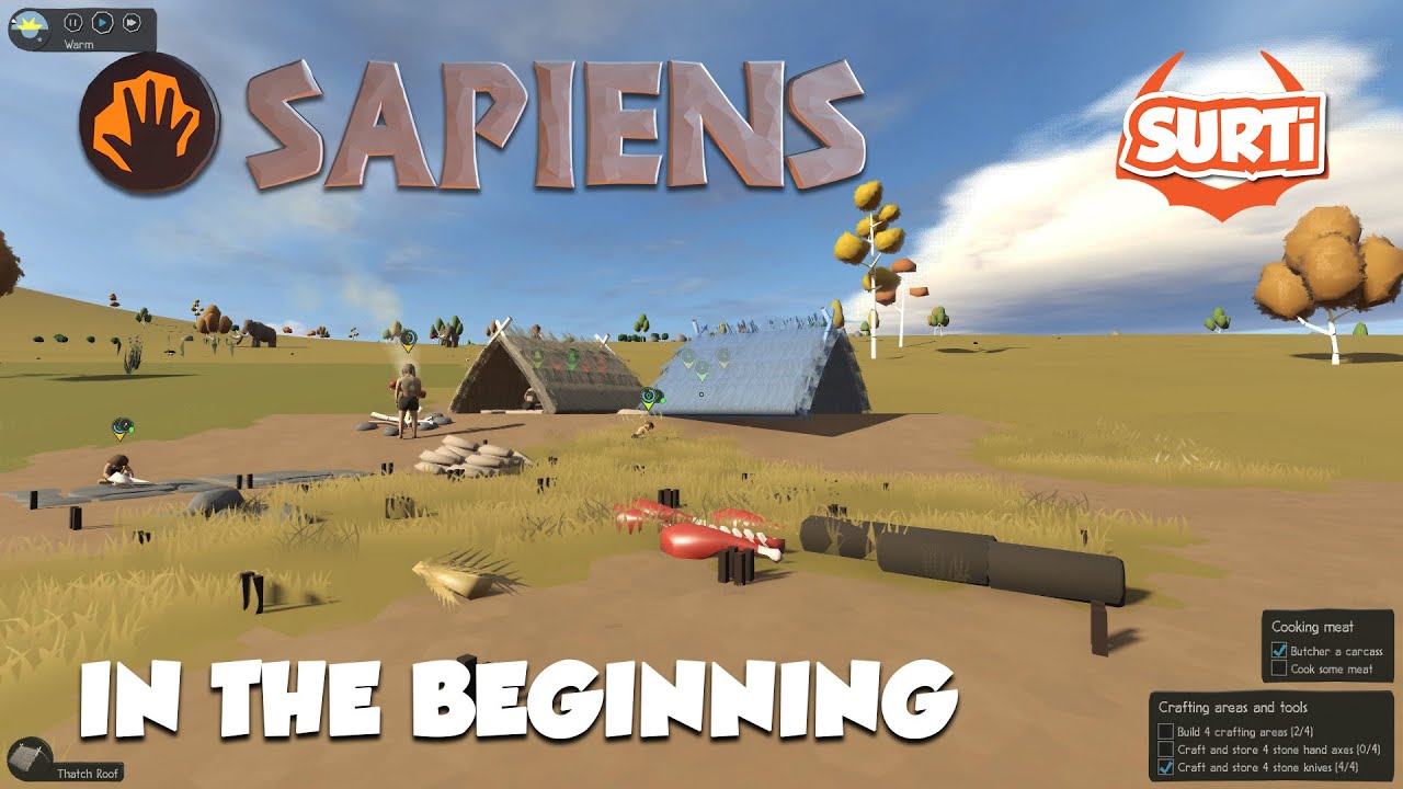 Sapiens Gameplay Ep1 - Starting Out | This looks very interesting - YouTube