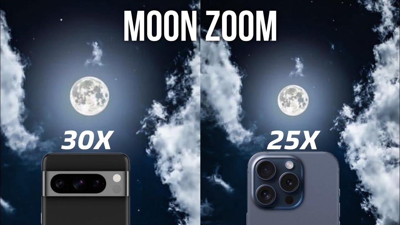 Google Pixel 8 Pro vs iPhone 15 Pro Max Moon Zoom Test - YouTube