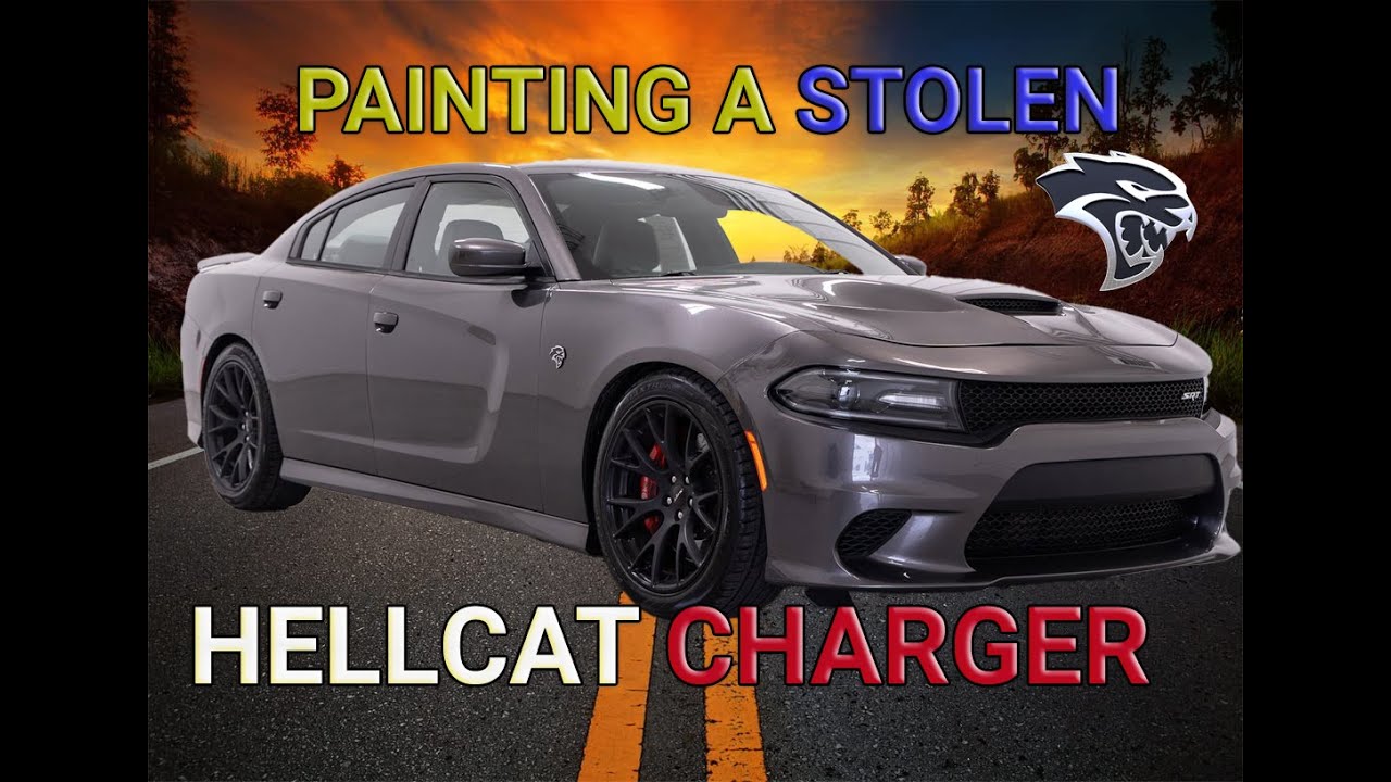 STOLEN HELLCAT PAINTING A STOLEN HELLCAT CHARGER | | 2018 HELLCAT CHARGER BUILD - YouTube