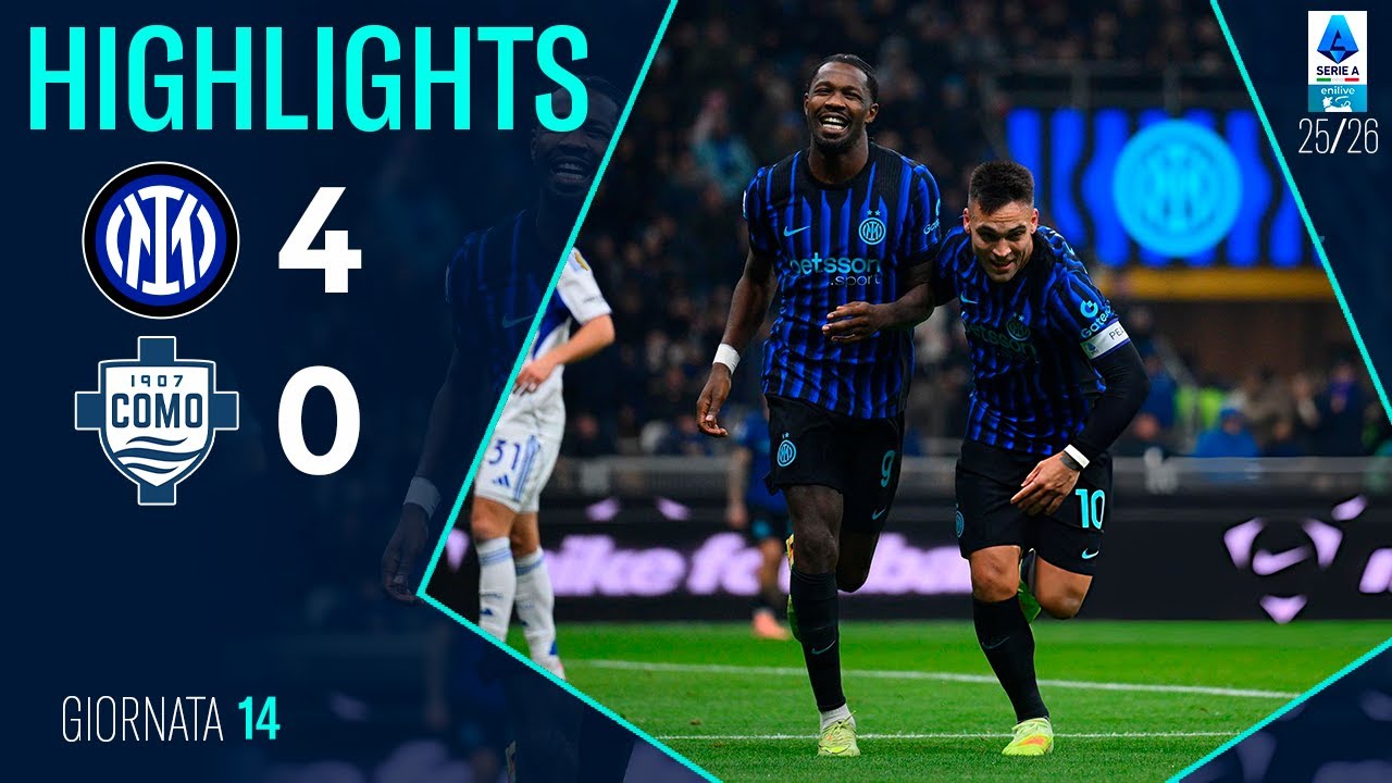 Inter Como | 4-0 | Gli Highlights | Lega Serie A 2025 | como inter ...