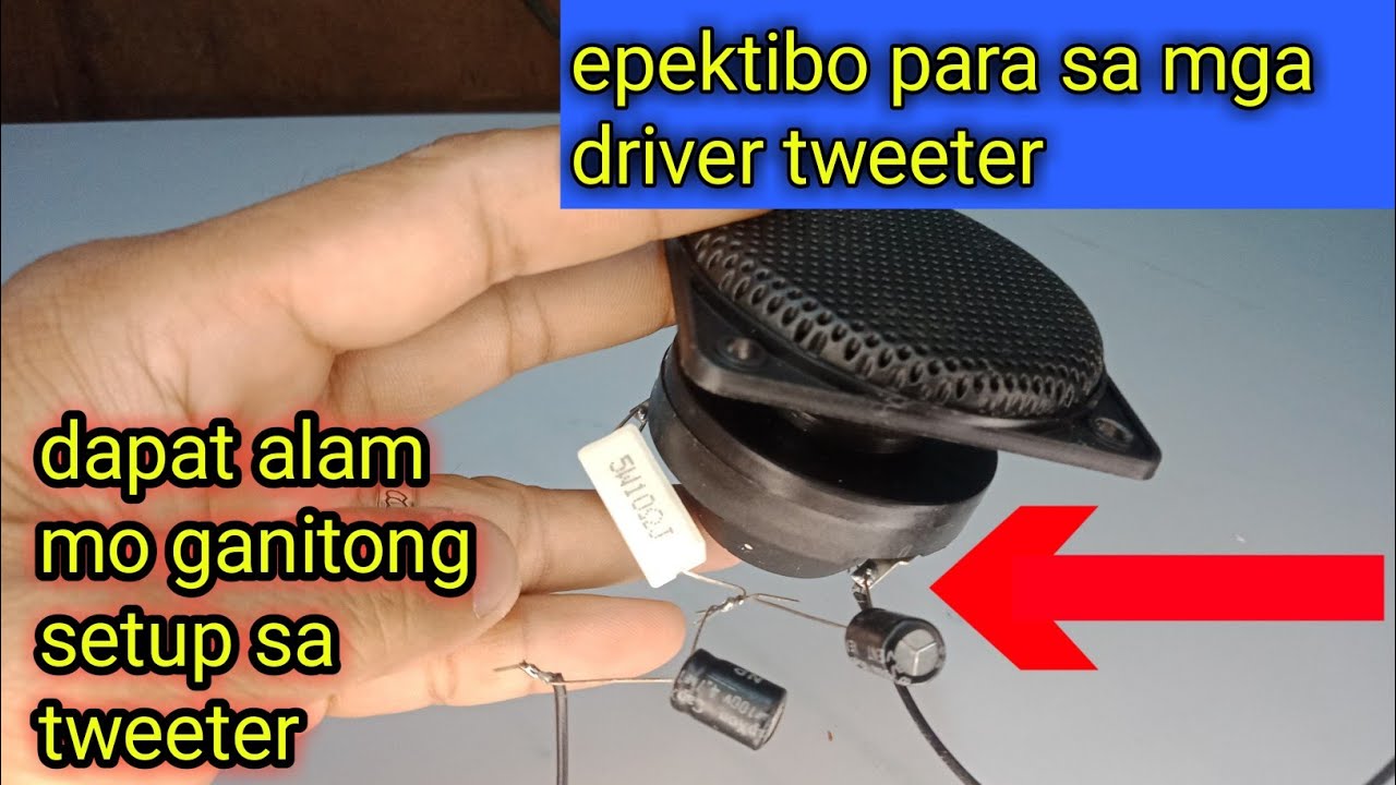 paanu gumawa ng filter capacitor at resistor para sa driver tweeter - YouTube