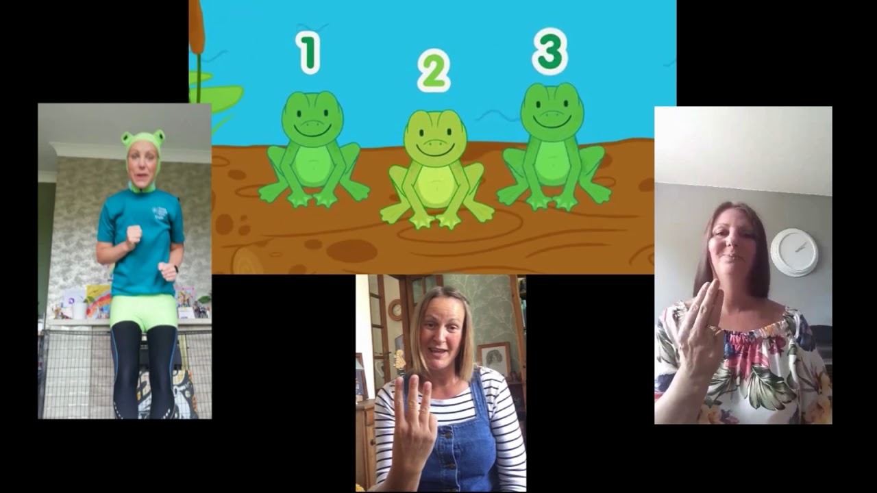 Five Little Speckled Frogs - Makaton Song - YouTube