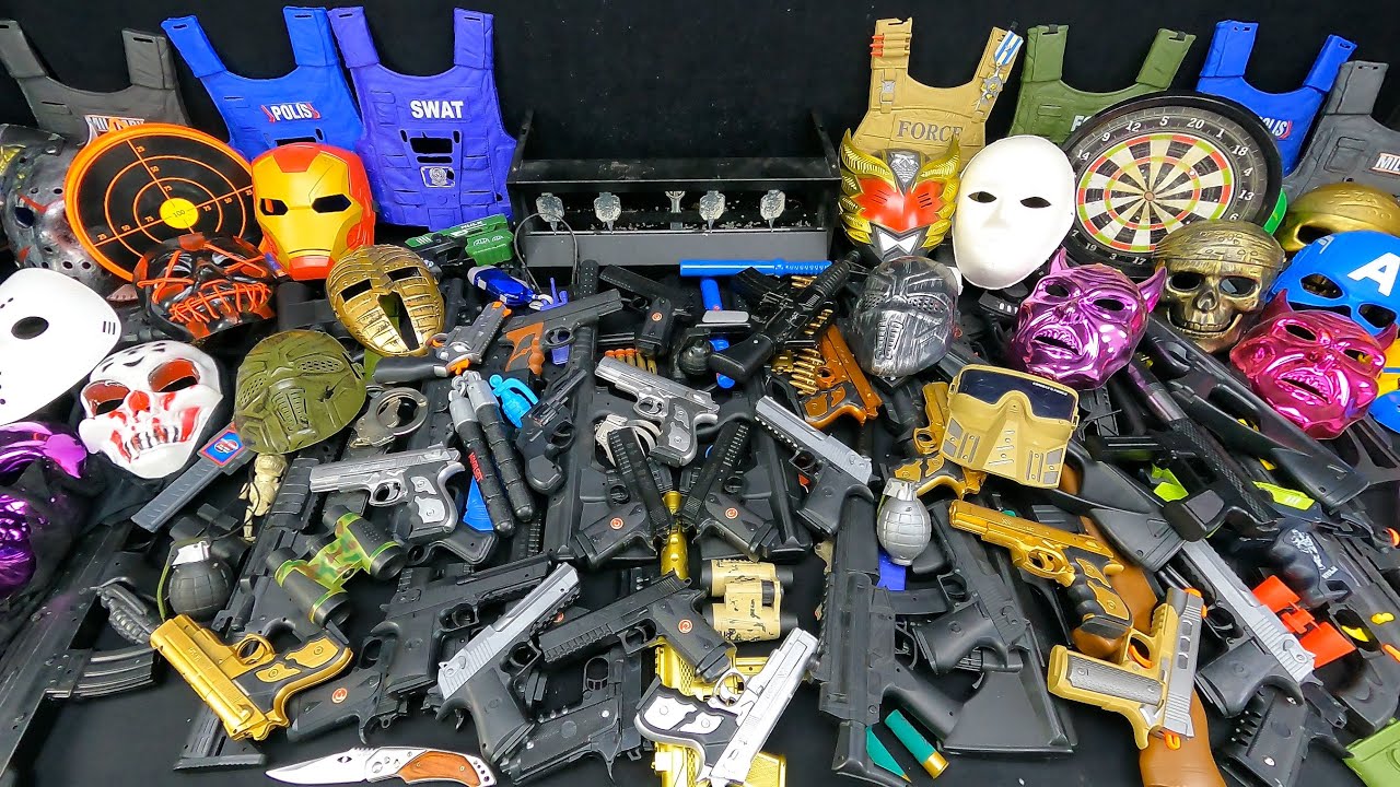 Dozens of Horror Masks, Airsoft Guns, Dozens of Toy Guns and Rifles ...