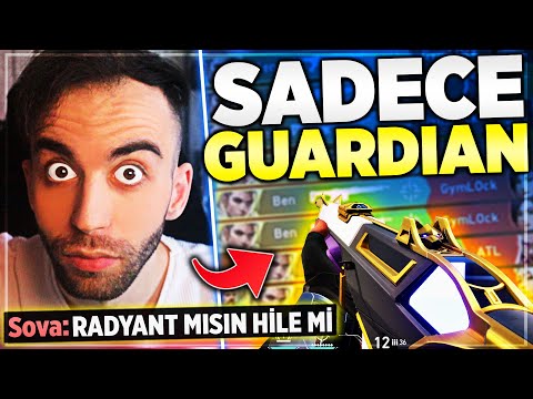 SADECE GUARDİAN OYNAYARAK OYUN KAZANMAK?! | Valorant Rasherino