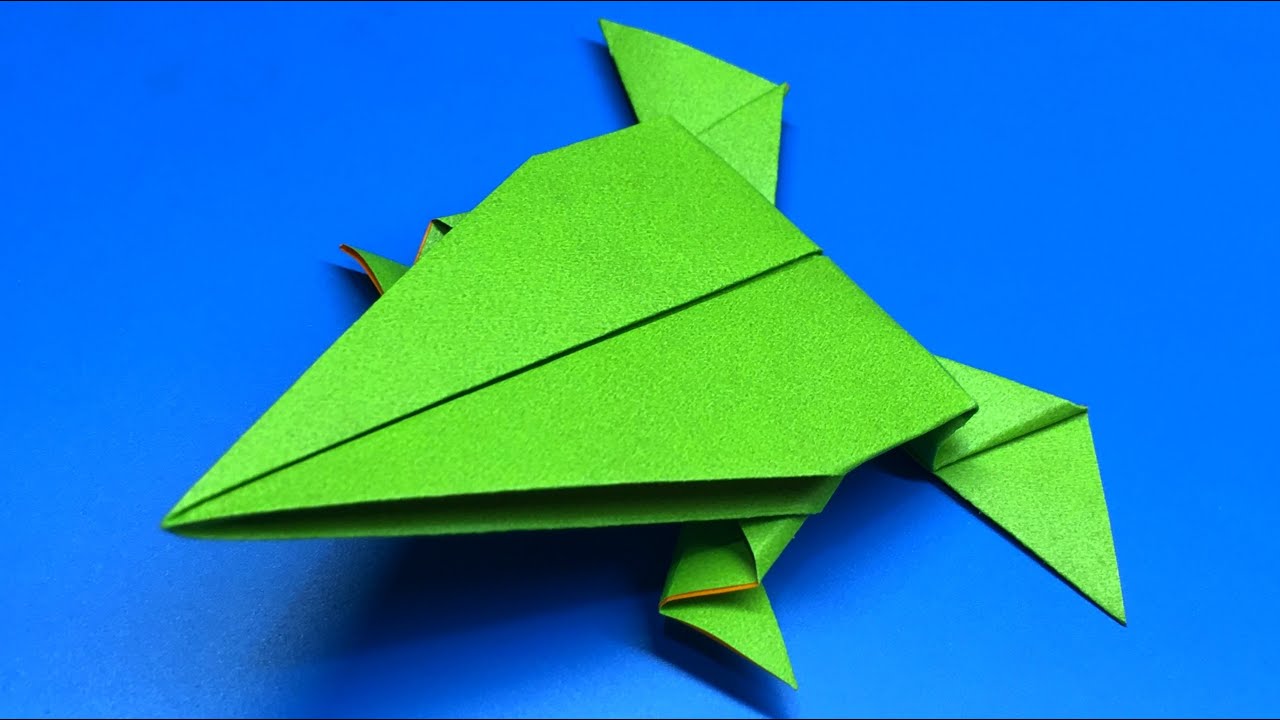 How to origami paper toad 🟩 make a frog out of a paper - YouTube