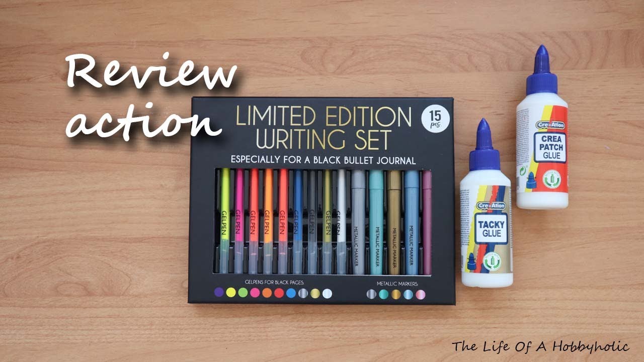 Action writing set + lijm review - YouTube