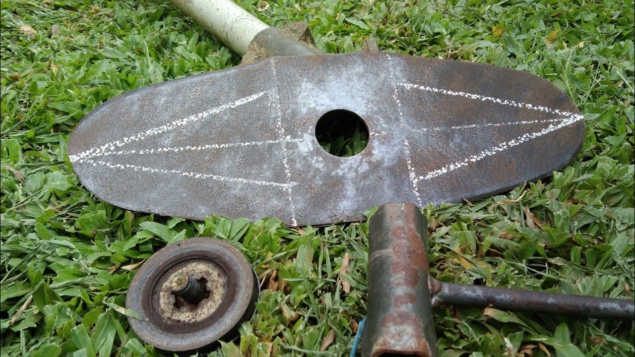 Homemade new grass cutter blade - YouTube