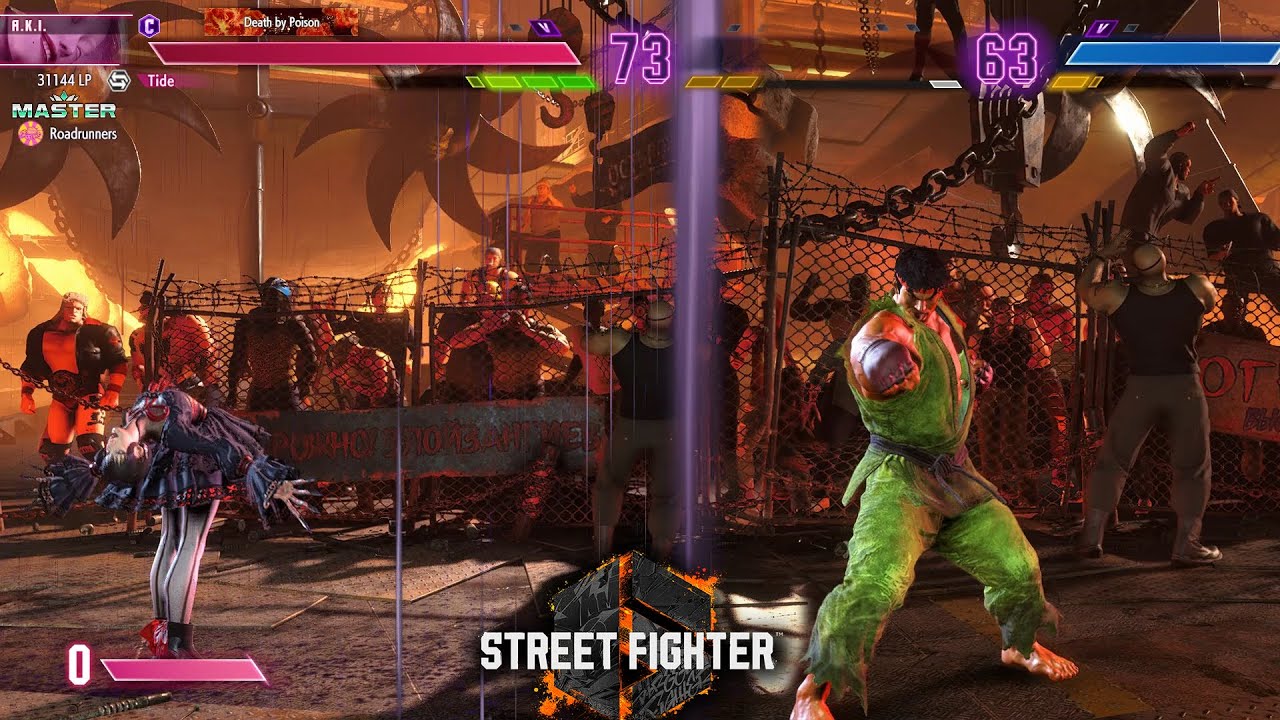 Street Fighter 6 Ryu vs AKI Battle Hub Match - YouTube