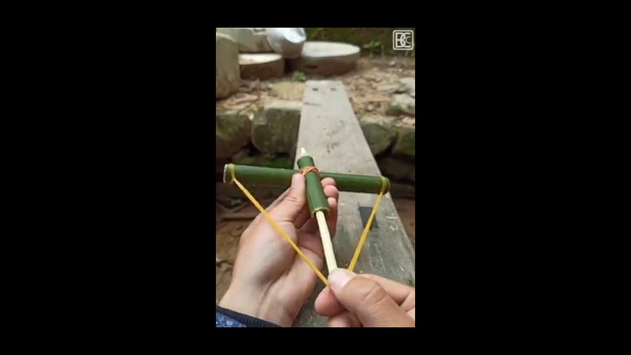 Amazing bamboo toy gun crafting from bamboo Sticks - YouTube