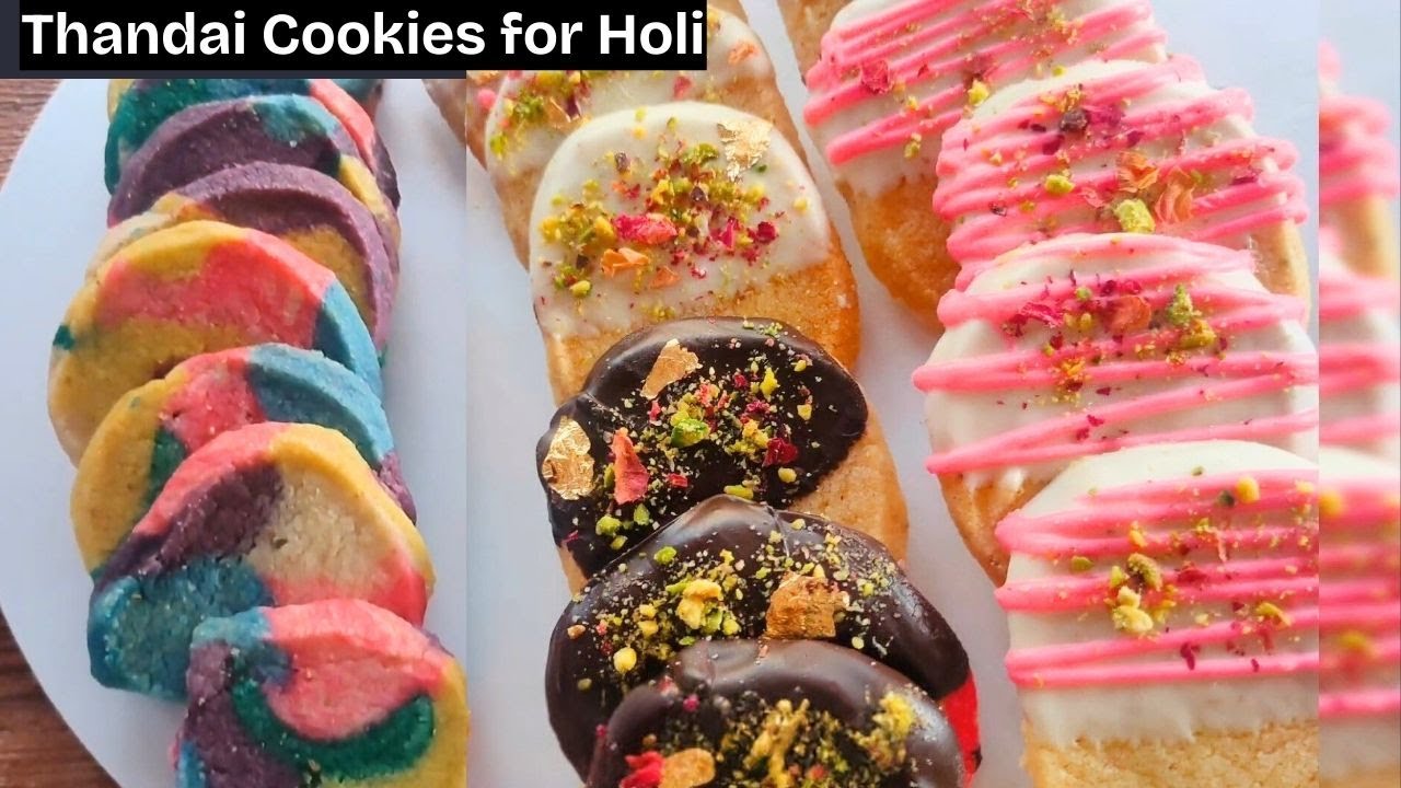 Holi Special Thandai Cookies 🌈 Eggless Festive Treat! | Easy Indian ...