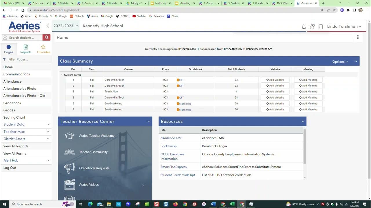 How to Add or Drop a Student in Aeries Gradebook - YouTube