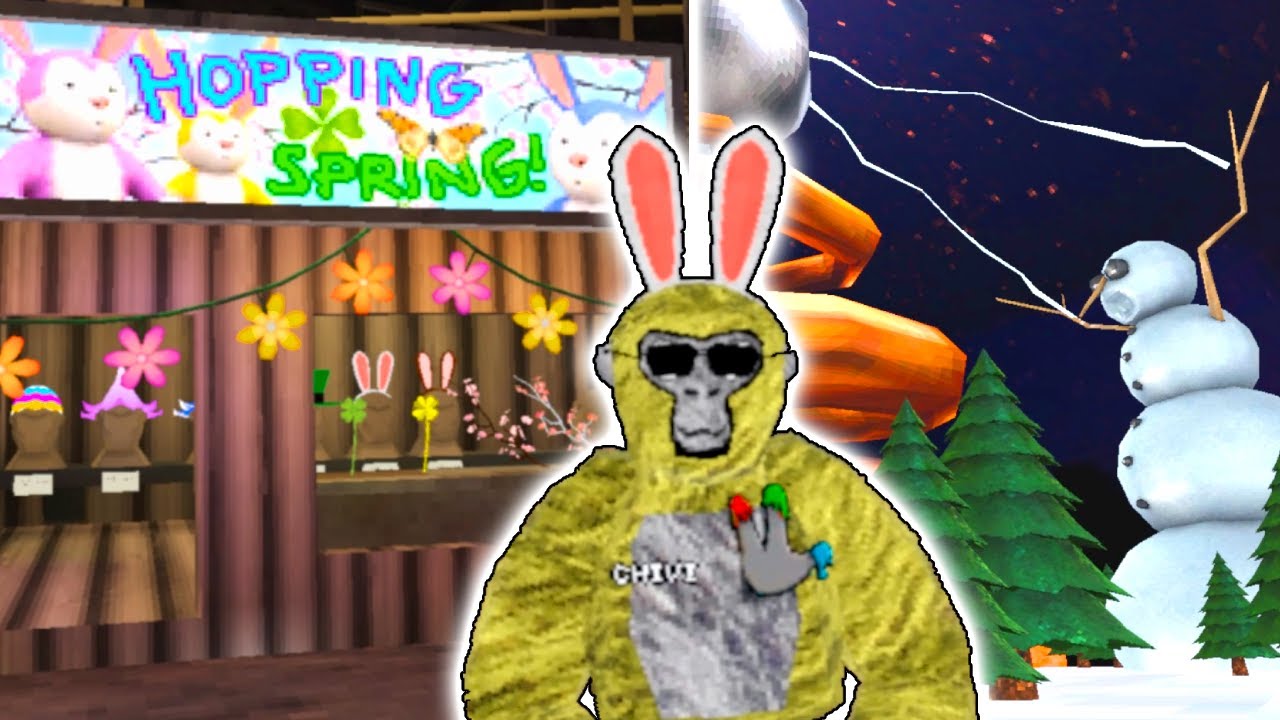 Gorilla Tag Hopping Spring Update! (New WINTER MAP!?) - YouTube