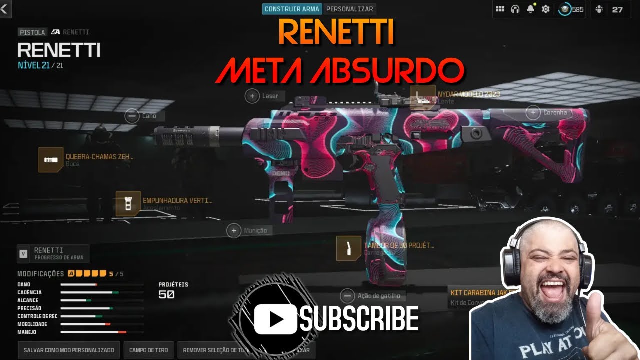 WARZONE 3 -RENETTI - META ATUALIZADO - A ARMA MAIS QUEBRADA DO WARZONE ...