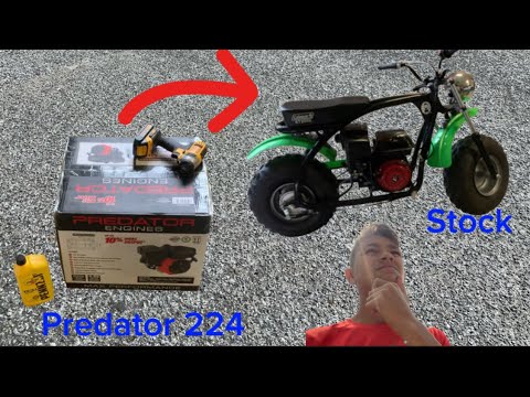 Swapping a Predator 224 Onto My Coleman BT200X Minibike! - YouTube