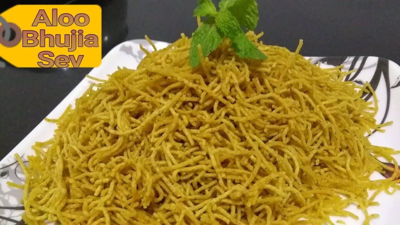 aloo sev recipe | Haldiram style aloo bhujia | Aloo Bhujia Namkeen ...
