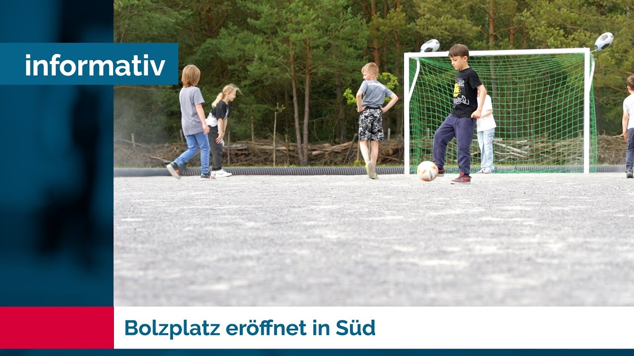 Bolzplatz in Lauchhammer-Süd ist eröffnet - YouTube
