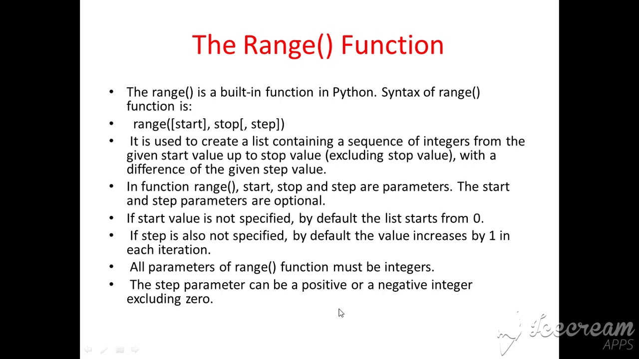 Range Function In Python YouTube range-function-in-python-youtube