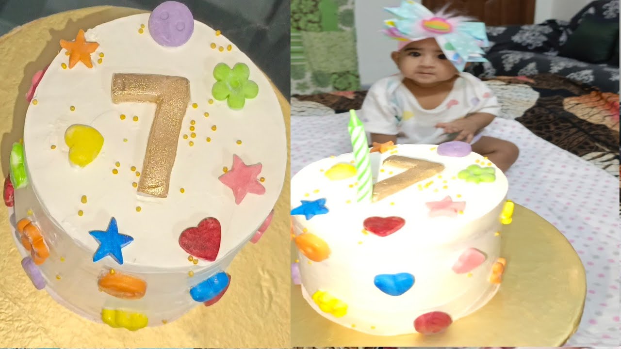 abrish 7 month celebration cake||1 pound highted chocolate cake||first ...
