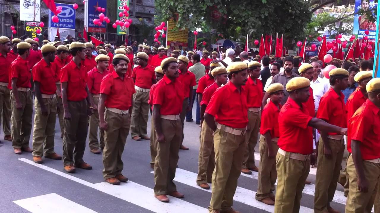 C P I M Pala area conference red vollunteer march - YouTube
