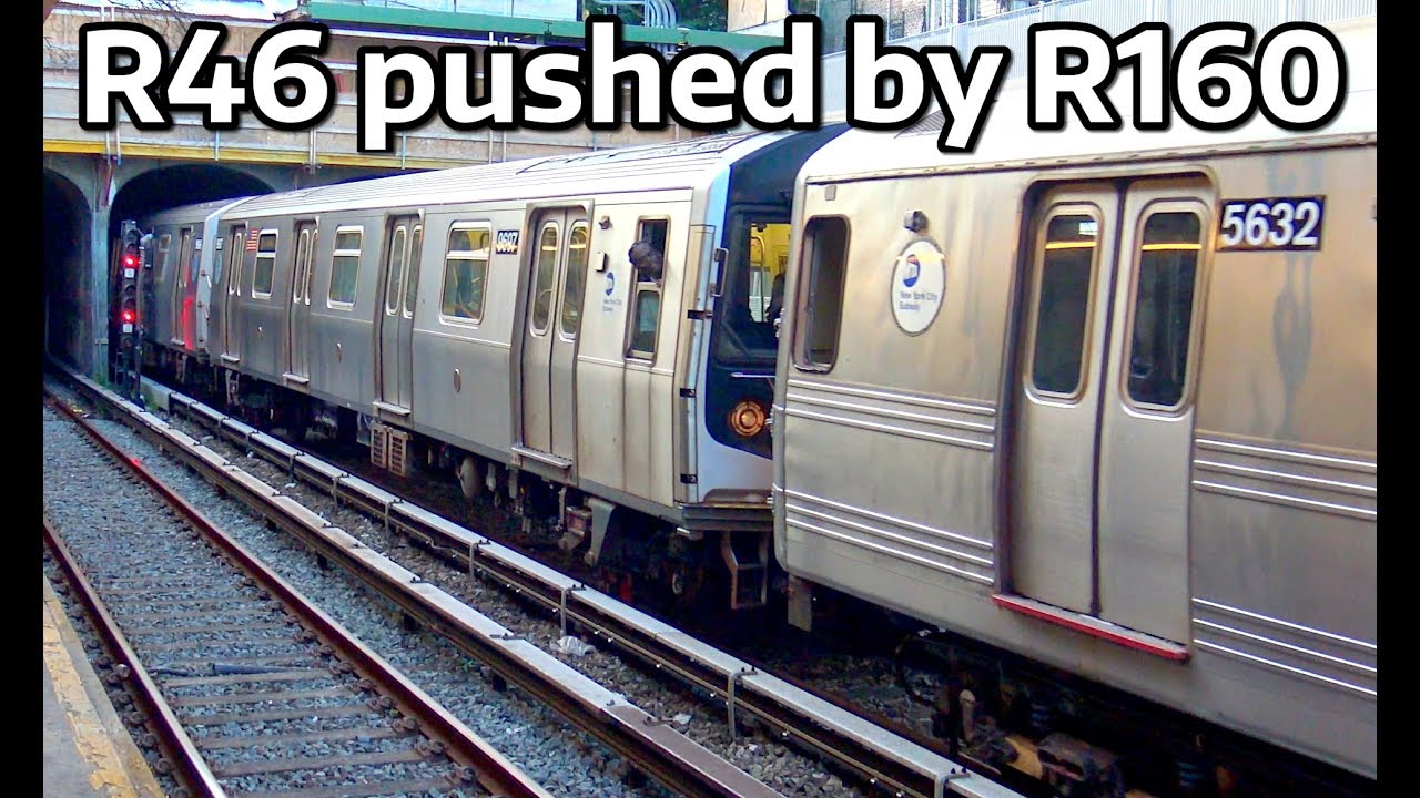 ⁴ᴷ Dead R46 Consist pushed by R160 Consist - YouTube