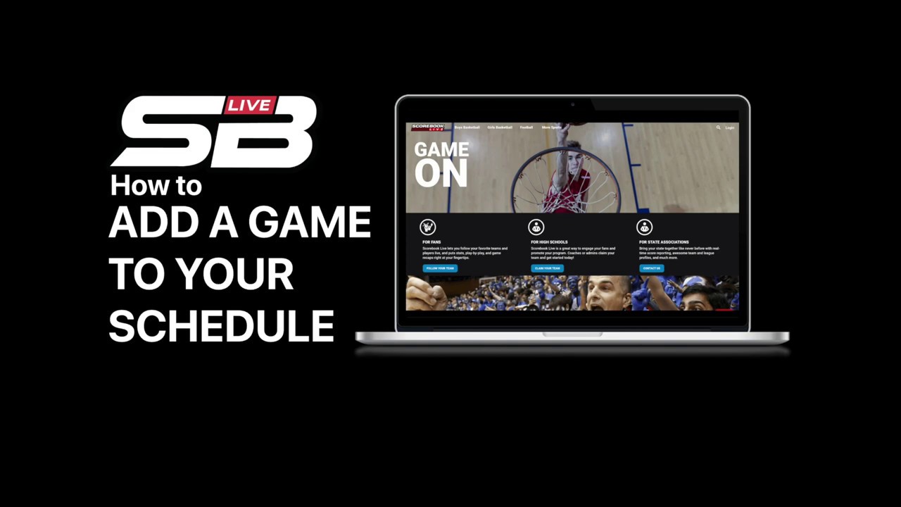 How to Add a Game to your schedule - Scorebook Live Support - YouTube