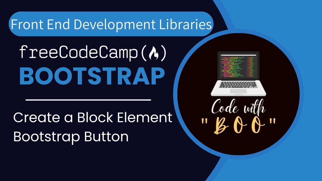Create a Block Element Bootstrap Button| Bootstrap 5| Front End ...
